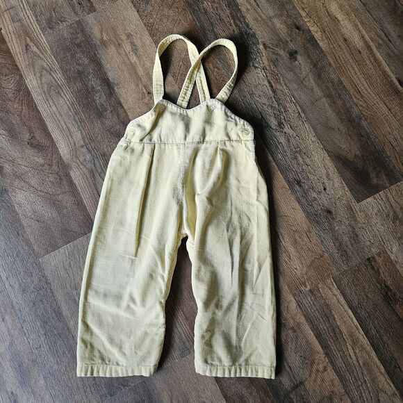 Vintage | Bottoms | Vintage Toddler Corduroy Pastel Yellow Overalls ...